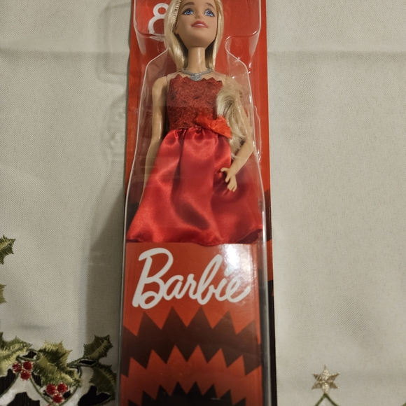 Barbie | Toys | Barbie 8th Anniversary Ruby Red In Elegant Red Dress ...